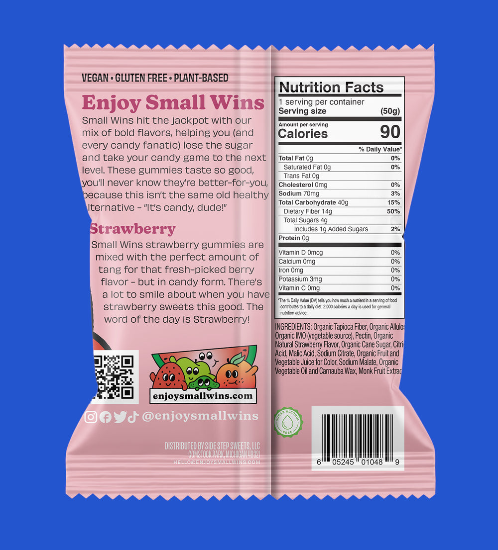 Classic Strawberry Organic All Natural Gummies - Small Wins Candy